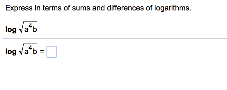Solved Express in terms of sums and differences of | Chegg.com