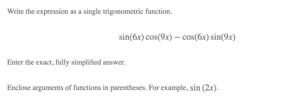 Solved Write the expression as a single trigonometric | Chegg.com