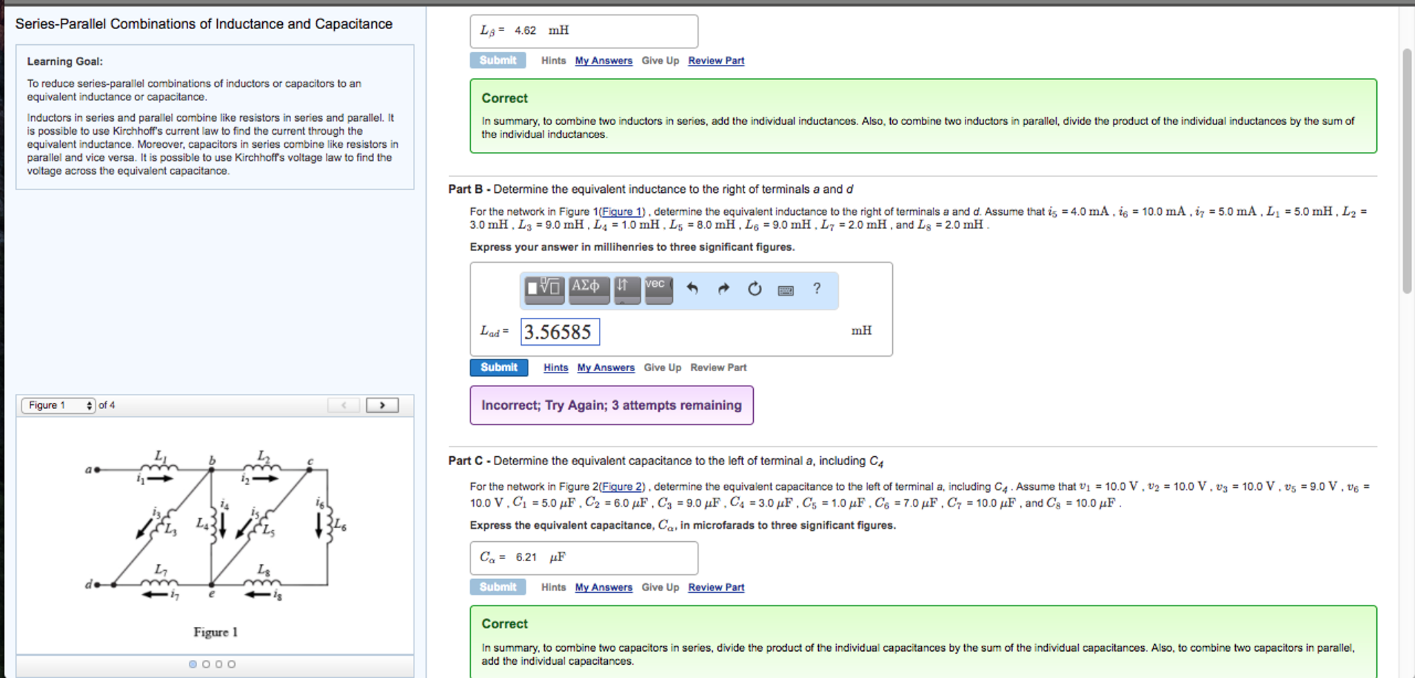 Solved To reduce series-parallel combinations of inductors | Chegg.com