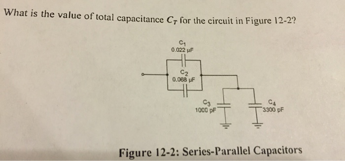 Solved What is the value of total capacitance C_T for the | Chegg.com