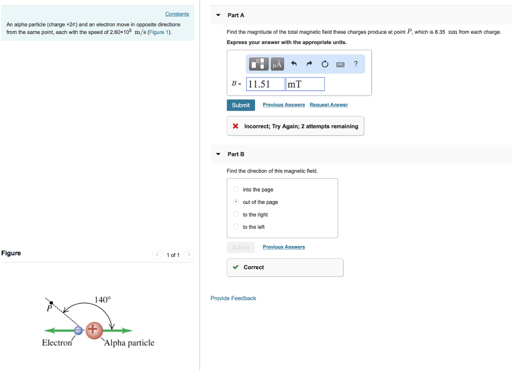 Solved Constants Part A An alpha particle (charge +2e) and | Chegg.com