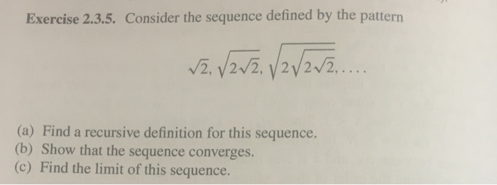 Solved Consider the sequence defined by the pattern square | Chegg.com