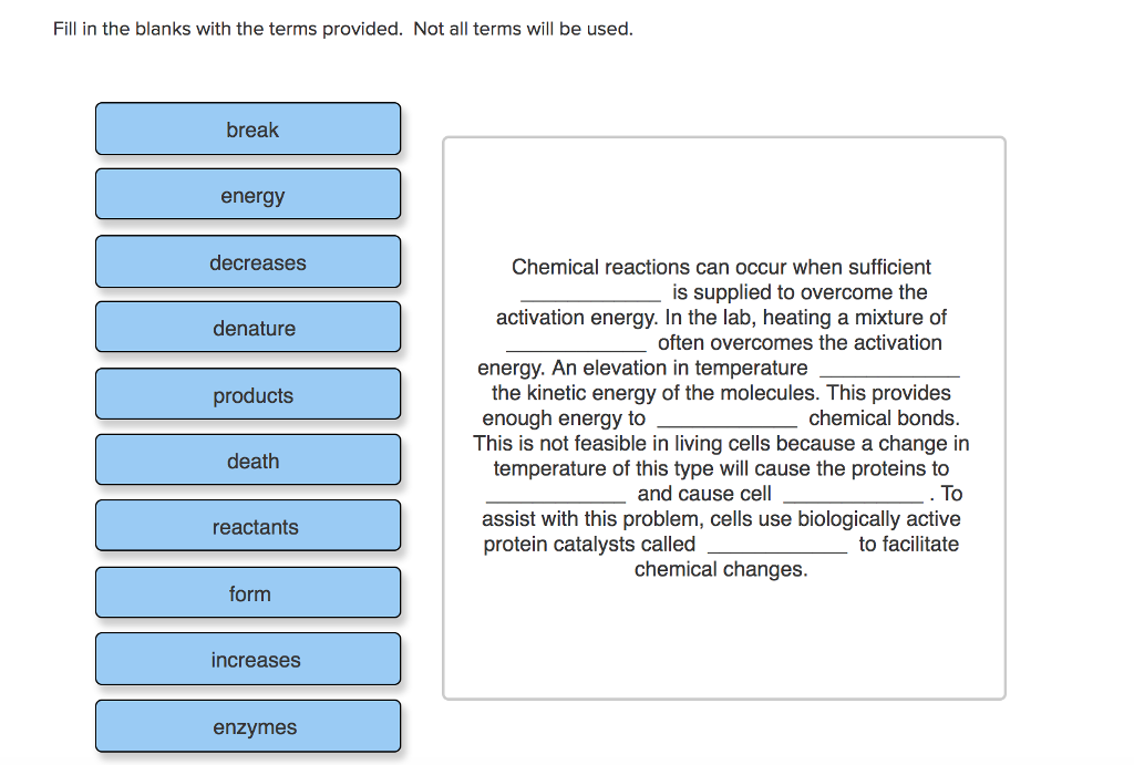 Solved Fill in the blanks with the terms provided. Not all | Chegg.com