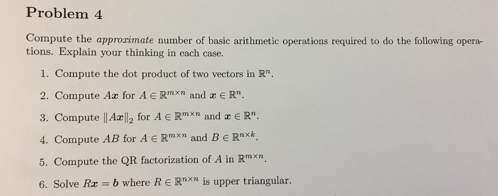 Solved Problem 4 Compute the approximate number of basic | Chegg.com