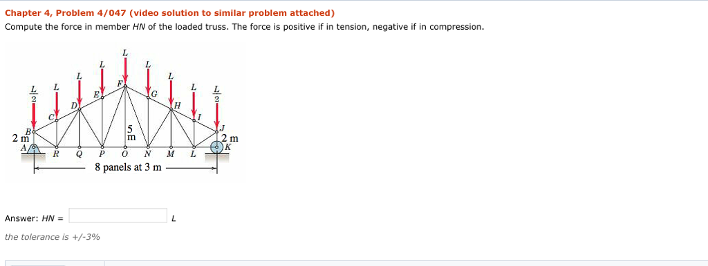 Solved Chapter 4, Problem 4/047 (video solution to similar | Chegg.com