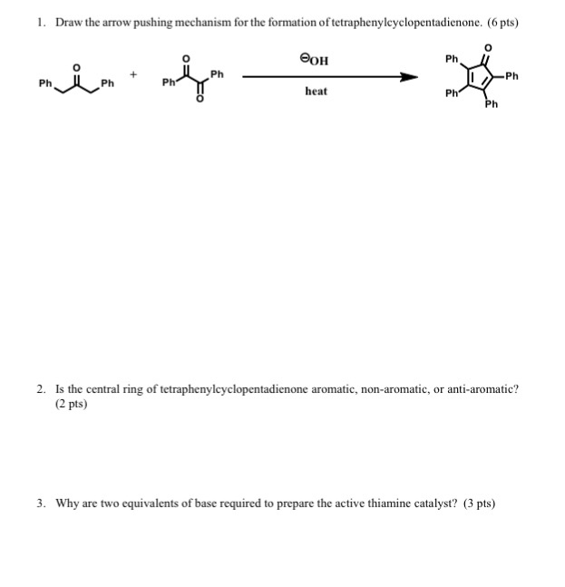 Solved 1. Draw the arrow pushing mechanism for the formation | Chegg.com