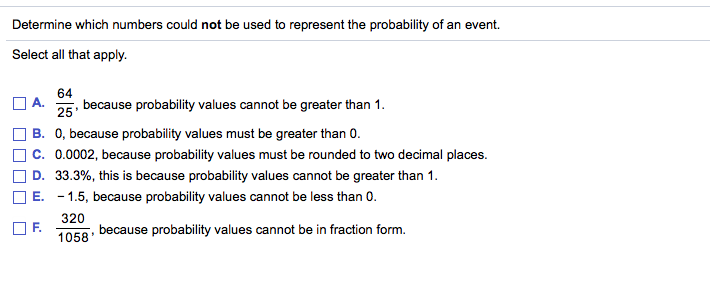 Solved Determine which numbers could not be used to | Chegg.com