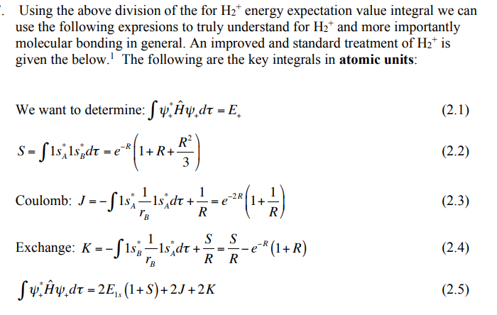 Using the above division of the for H2* energy | Chegg.com