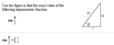 Solved Use the figure to find the exact value of the | Chegg.com