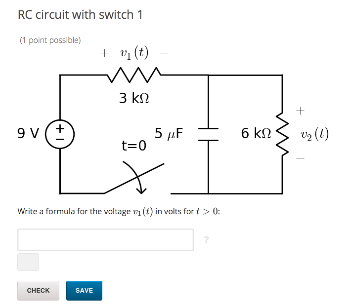 Solved There're two problems about RC circuit with switch: | Chegg.com