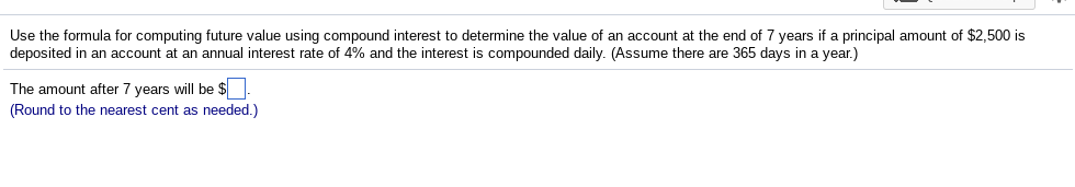 Solved Use The Formula For Computing Future Value Using 2689