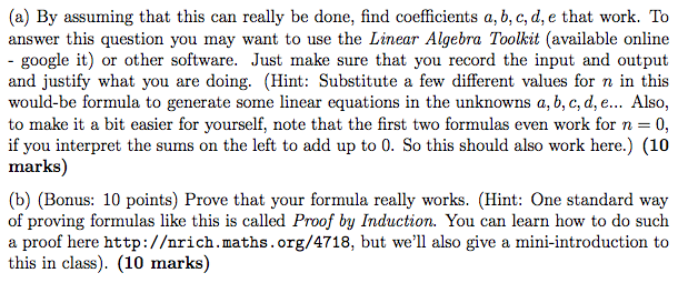Here are two famous general formulas: 1 + 2 + 3 + | Chegg.com