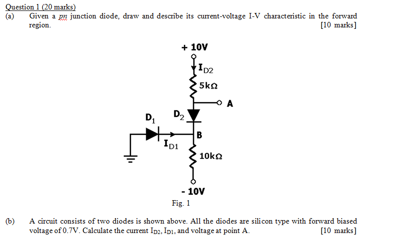 Solved Given a pn junction diode, draw and describe its | Chegg.com