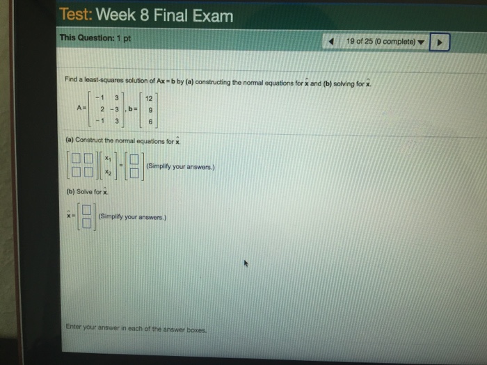 Solved Find a least-squares solution of Ax = b by (a) | Chegg.com