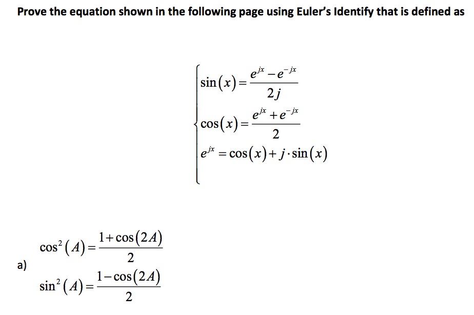 Solved Prove the equation shown in the following page using | Chegg.com