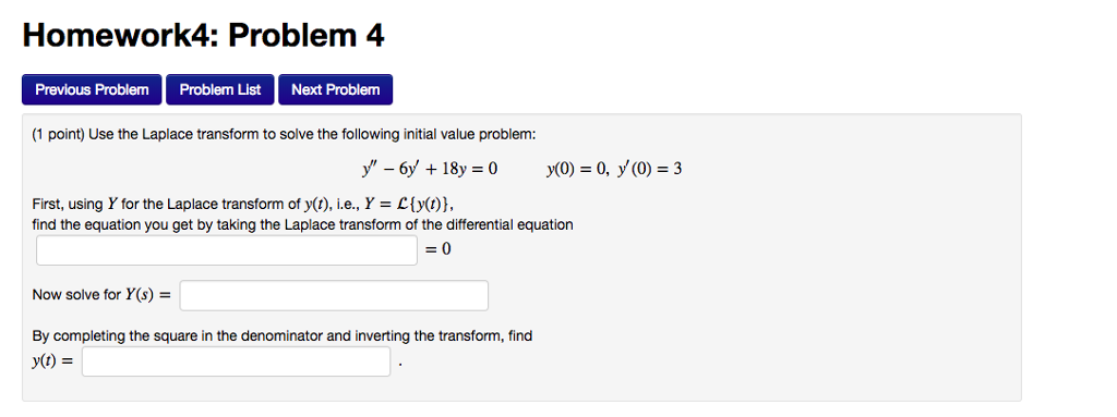 Solved Homework4 Problem 4 Previous Problem Problem List 