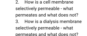 Solved How is a cell membrane selectively permeable - what | Chegg.com