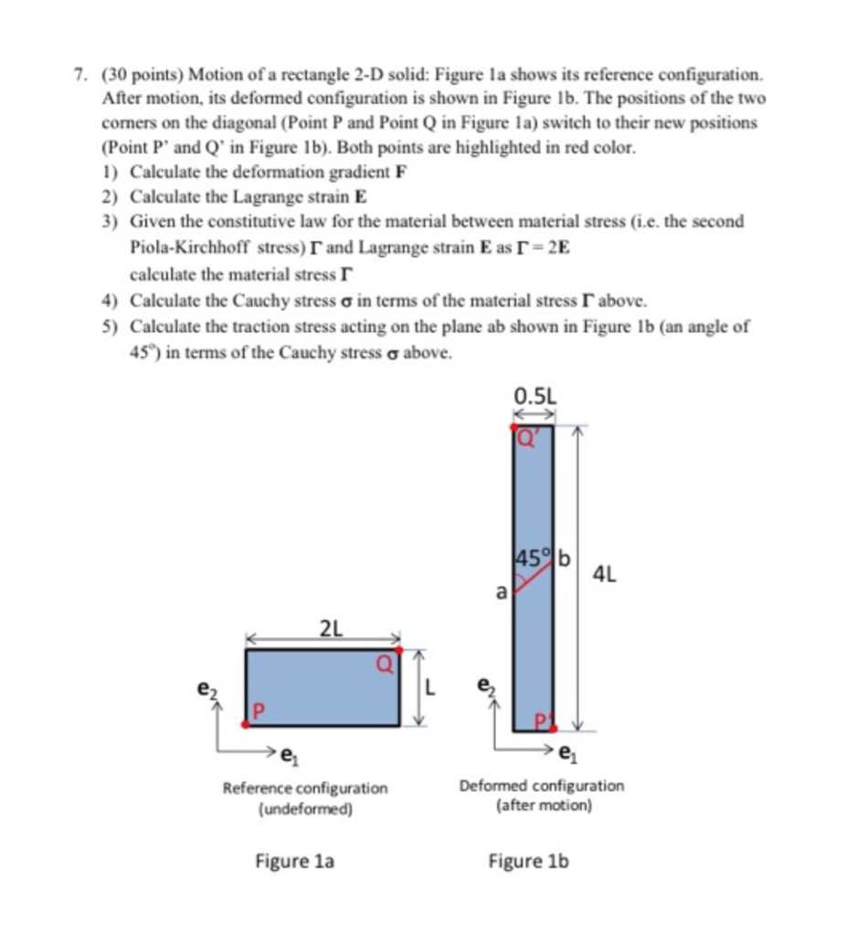 Solved 7. (30 points) Motion of a rectangle 2-D solid: | Chegg.com