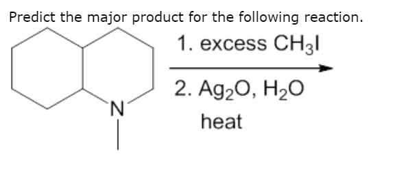 Solved Predict the major product for the following reaction | Chegg.com