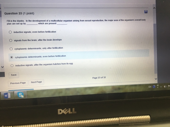 Solved Question 23 (1 point) Fil in the blanks. In the | Chegg.com
