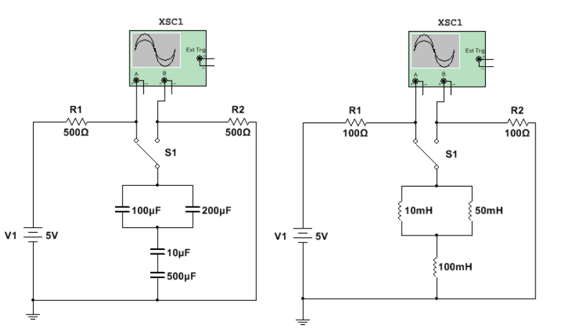 Solved 1. Using Multisim construct the following circuits: | Chegg.com