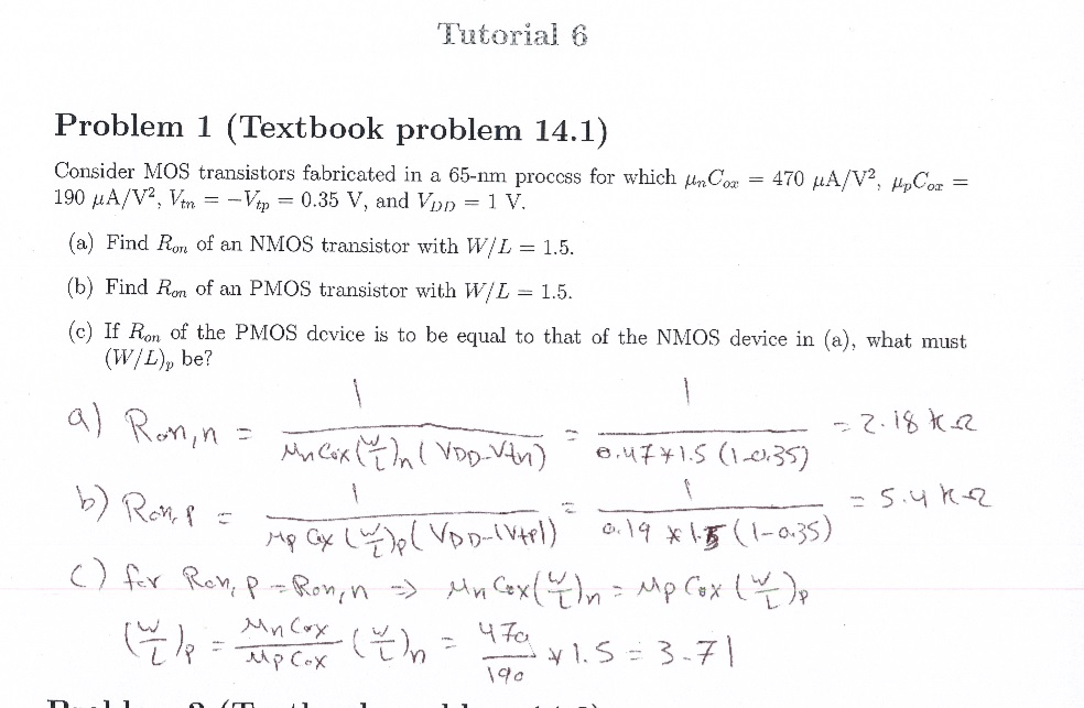Solved Tutorial 6 Problem 1 (Textbook problem 14.1) Consider | Chegg.com