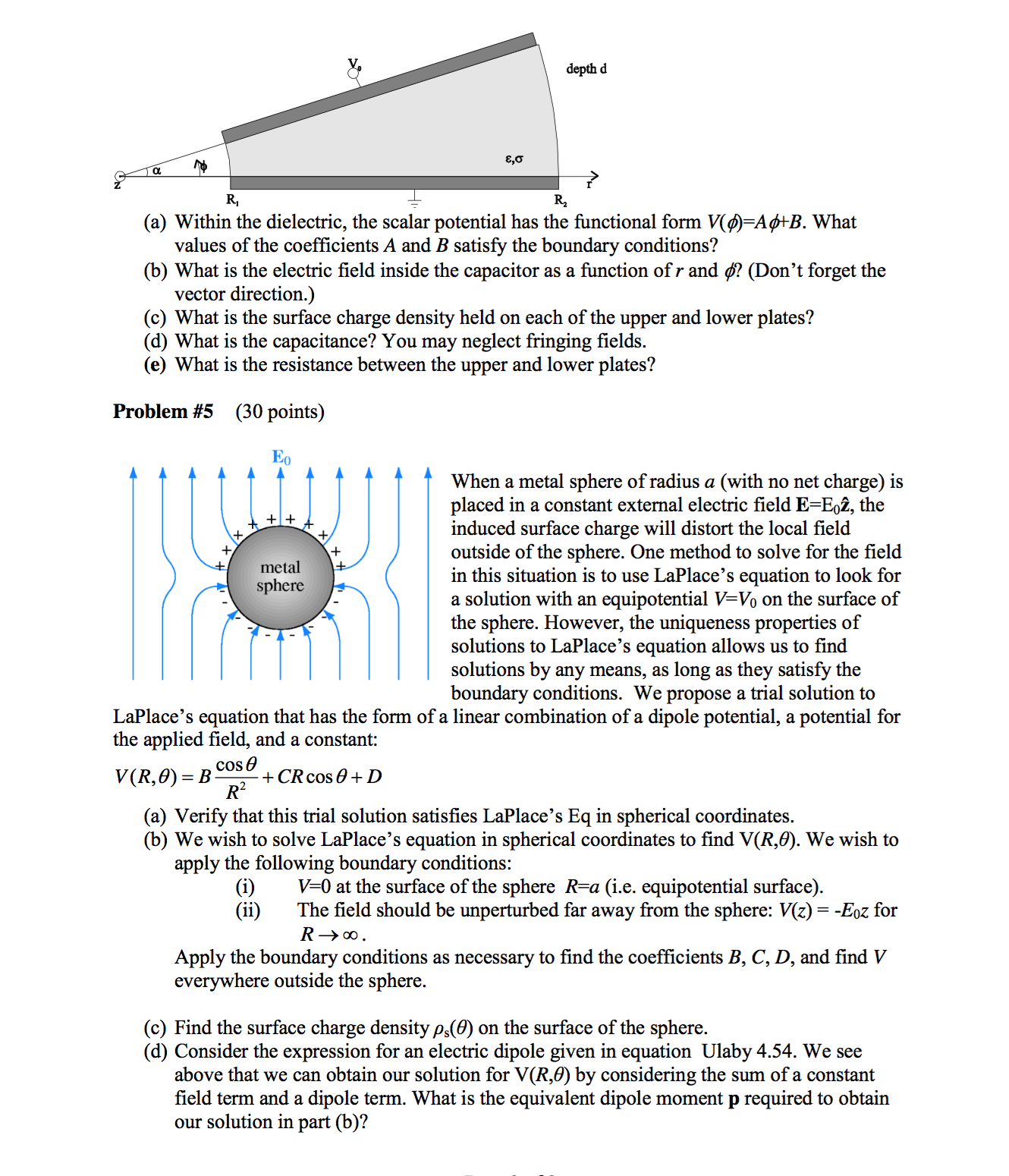Solved Electromagnetism problems. Please help me out! Help | Chegg.com