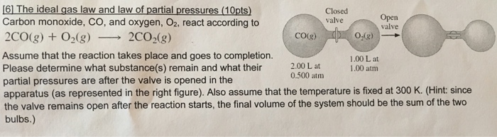 Solved Carbon monoxide, CO, and oxygen, O_2, react according | Chegg.com