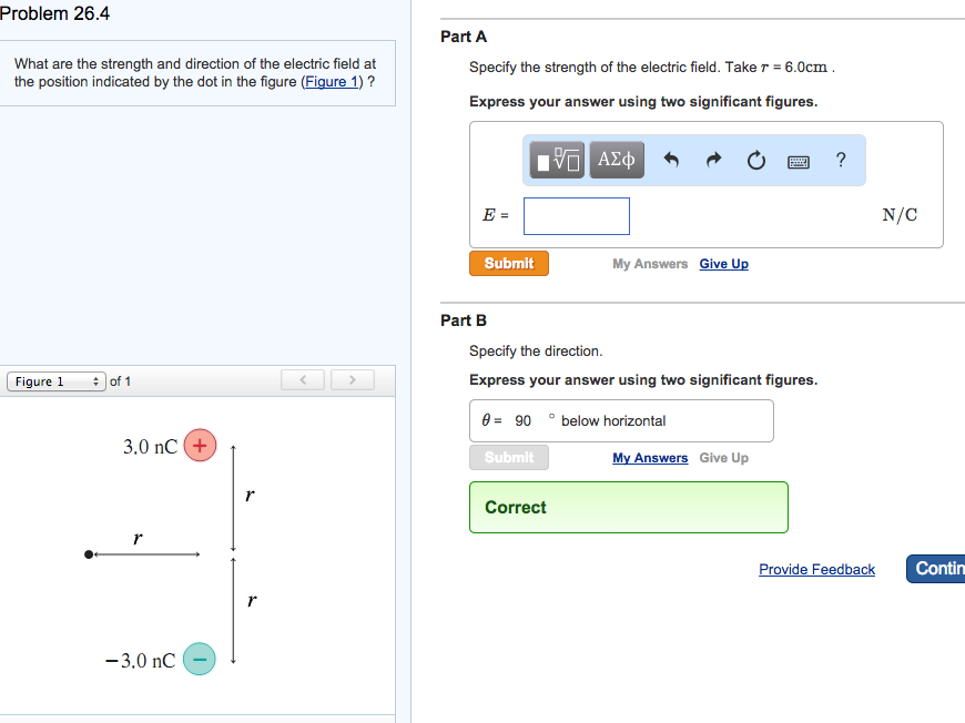 Solved What are the strength and direction of the electric | Chegg.com