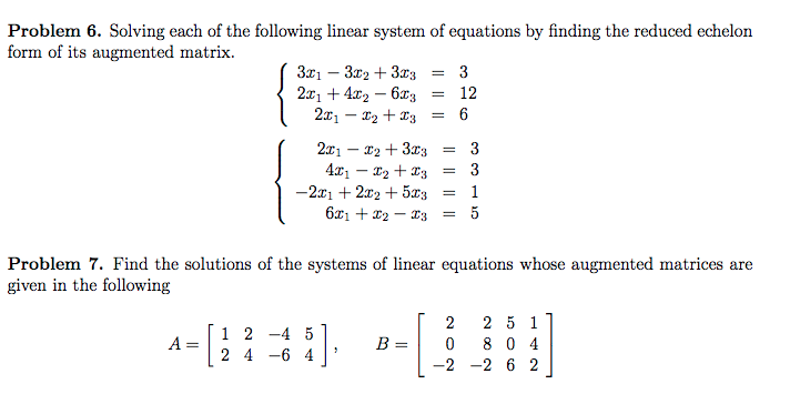 Solved Problem 6. Solving each of the following linear | Chegg.com