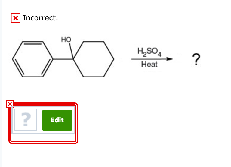 Solved Incorrect. H2SO4, H2o 2 Edit | Chegg.com
