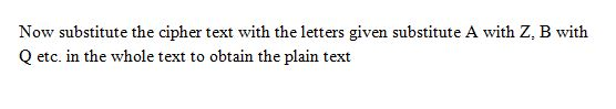 (Solved) - The ciphertext below was encrypted using a substitution ...