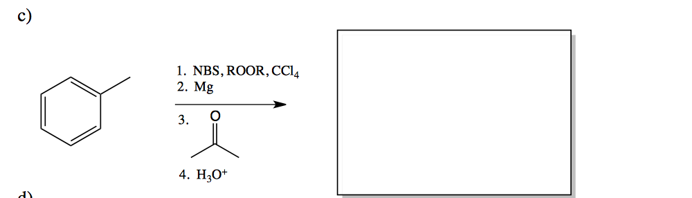 Solved 1. NBS, ROOR, CCl4 2. Mg 4. H30+ | Chegg.com