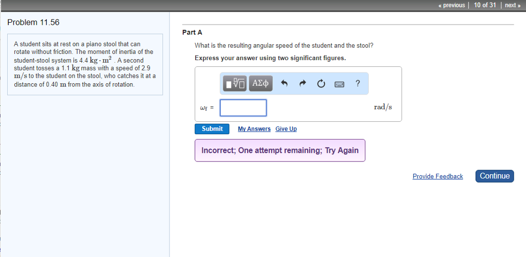 Solved previous10 of 31 next » Problem 11.56 Part A A | Chegg.com