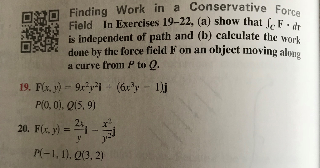 Solved ?Finding Work in a Conservative Foro Field In | Chegg.com