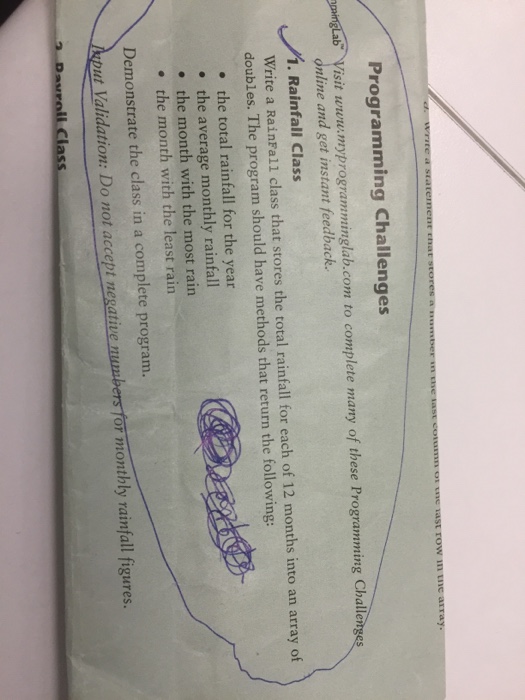 Solved Write a Rainfall class that stores the total rainfall | Chegg.com