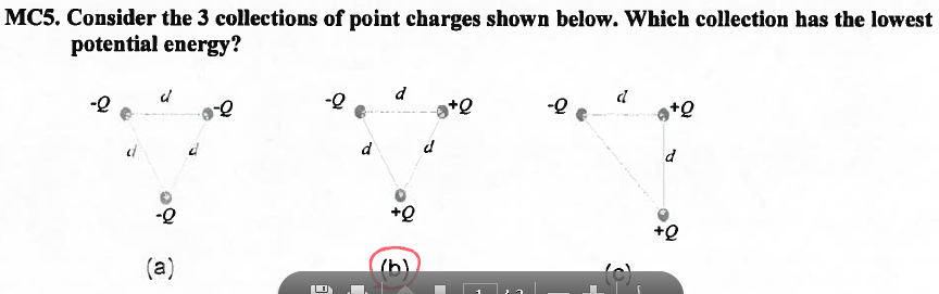 Solved MC5. Consider the 3 collections of point charges | Chegg.com