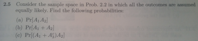 Solved 2.2 A Sample Space S Is Given To Be