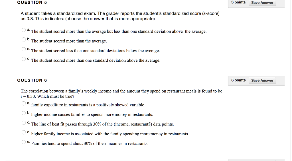 Solved QUESTION 5 3 points Save Answer A student takes a | Chegg.com