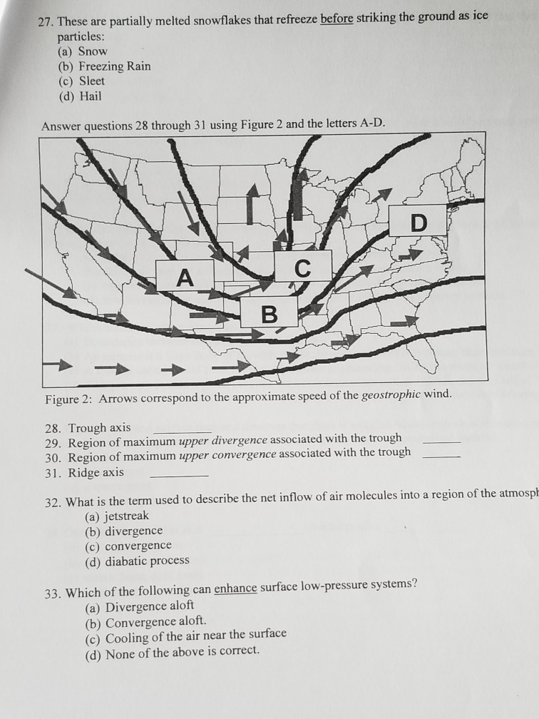 Solved 27. These are partially melted snowflakes that | Chegg.com