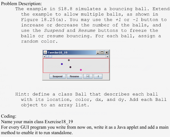 Solved The example in 18.8 simulates a bouncing ball. | Chegg.com