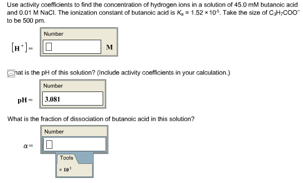 Solved Use activity coefficients to find the concentration | Chegg.com