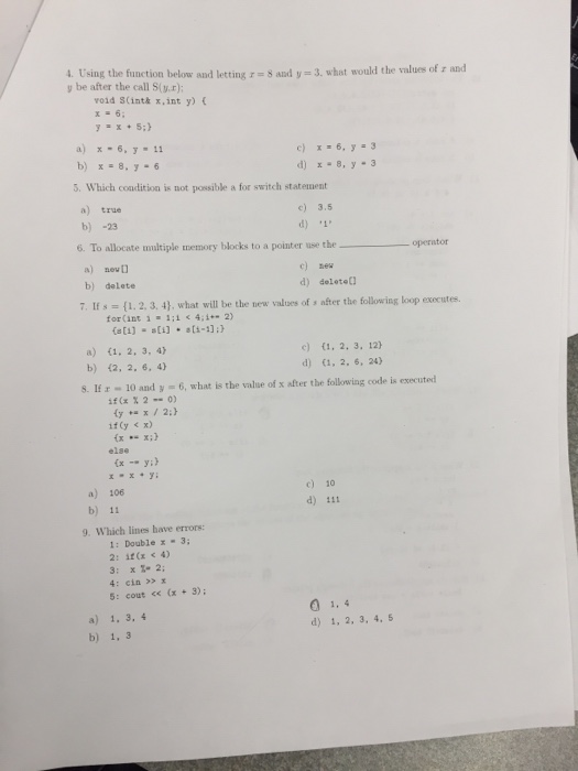 Solved 4 Write The Function Prototype Of The Function Named
