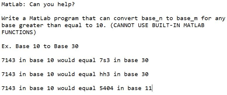 Solved MatLab: Can you help? Write a MatLab program that | Chegg.com