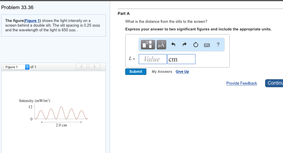 Solved The figure(Figure 1) shows the light intensity on a | Chegg.com
