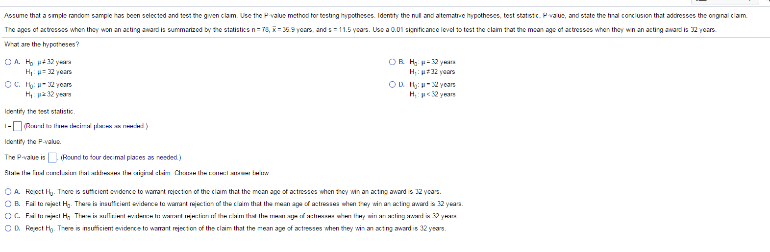 Solved Assume that a simple random sample has been selected | Chegg.com