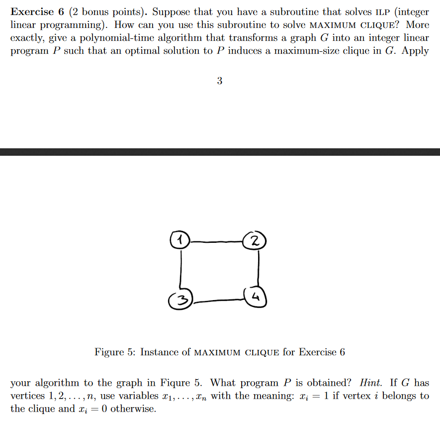 Solved Exercise 6 2 Bonus Points Suppose That You Have A 6527