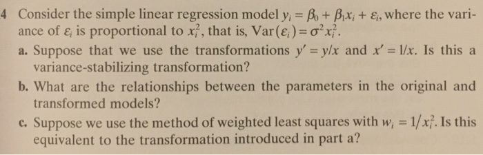 Solved Consider the simple linear regression model y_i = | Chegg.com