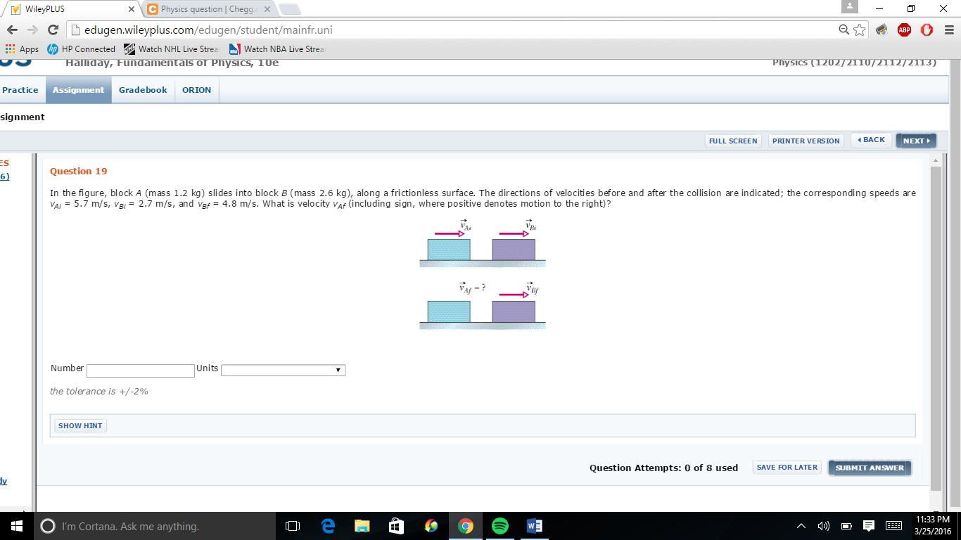 Solved In the figure, block A (mass 1.2 kg) slides into | Chegg.com