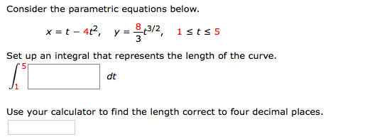 Solved Consider the parametric equations below. x=t-4t2, | Chegg.com